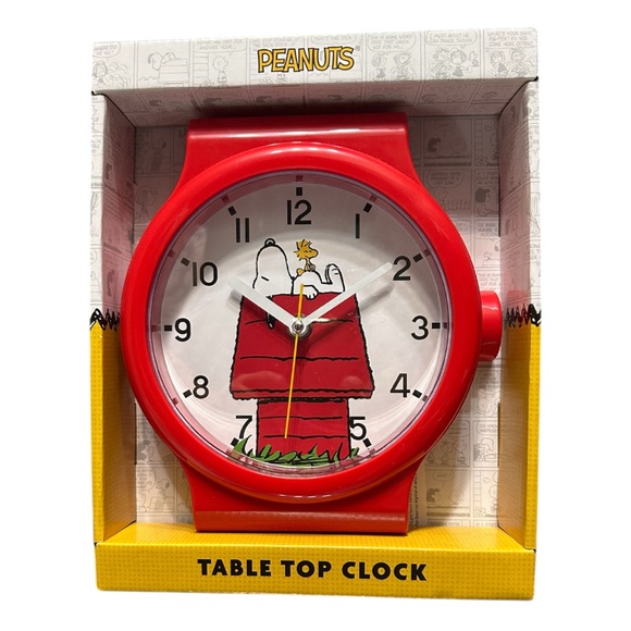 Other | Peanuts Snoopy Table Top Clock Collectible | Poshmark